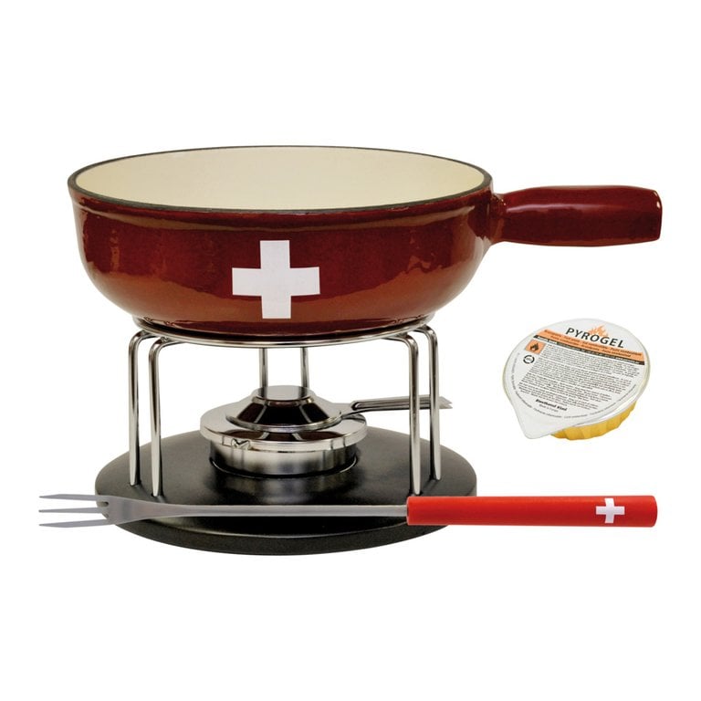 Heidi Cheese Line Fondue-Set Croix-CH in rot kaufen