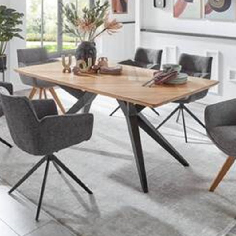 VALDERA Esstisch Fishbone in braun kaufen