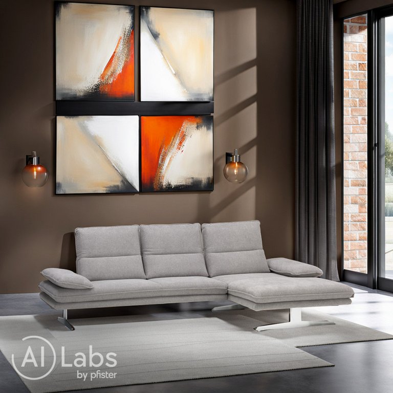 Acheter Chilliano canapé d’angle BRIDGE en grise