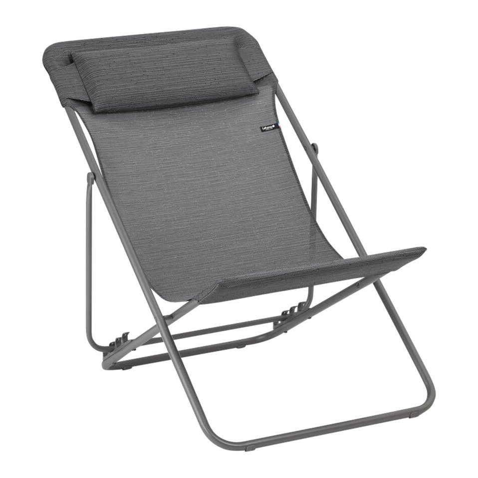Lafuma Mobilier Liegestuhl Maxi Transat in schwarz kaufen
